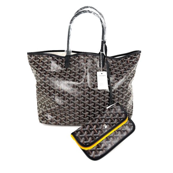 Goyard | Bags | Goyard Goyardine Saint Louis Pm Black Tote Bag With ...